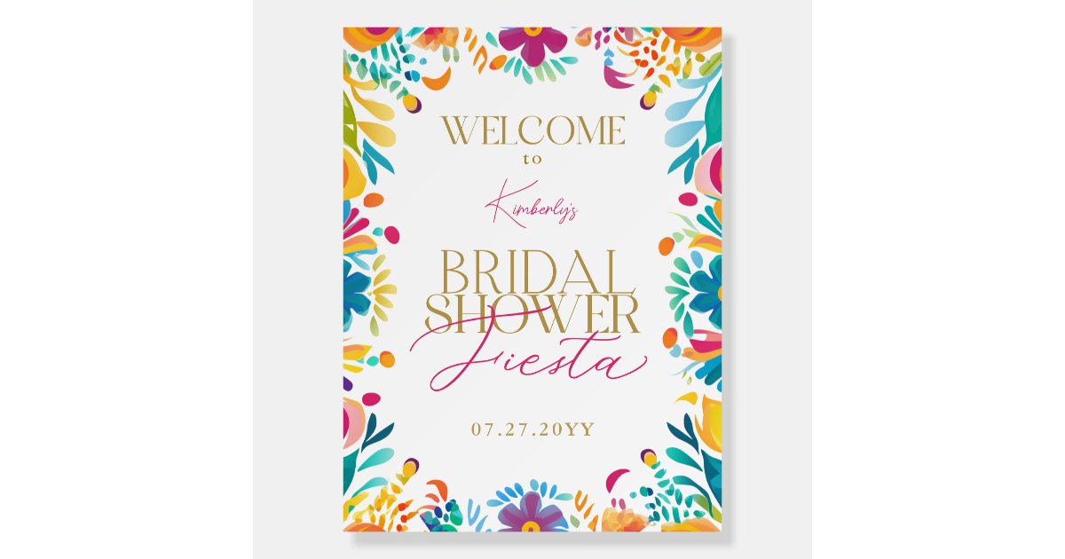 Mexican Fiesta Bridal Shower Welcome Sign | Zazzle