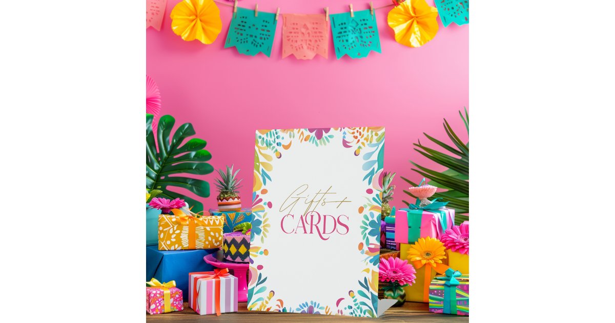Mexican Fiesta Cards & Gifts Sign Bridal Shower | Zazzle