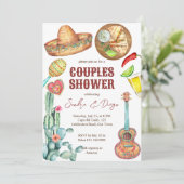 Mexican fiesta couples shower invitation | Zazzle