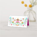 Mexican Fiesta Floral Otomi Confetti Party Decor Place Card | Zazzle