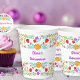 Mexican Fiesta Flowers White and Purple Paper Cups | Zazzle