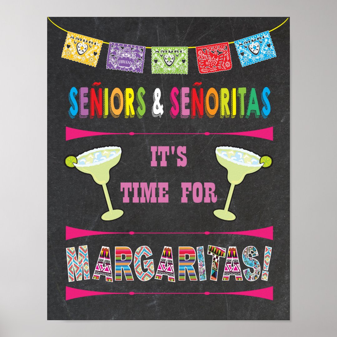 Mexican Fiesta Margarita time Poster | Zazzle