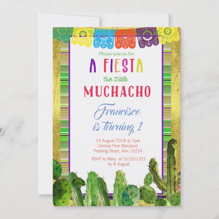 Mexican Fiesta Party Birthday Card | Zazzle.com