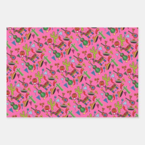 Mexican Fiesta Party Images Wrapping Paper Sheets | Zazzle