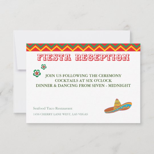 Mexican Fiesta Reception Details RSVP Card | Zazzle.com