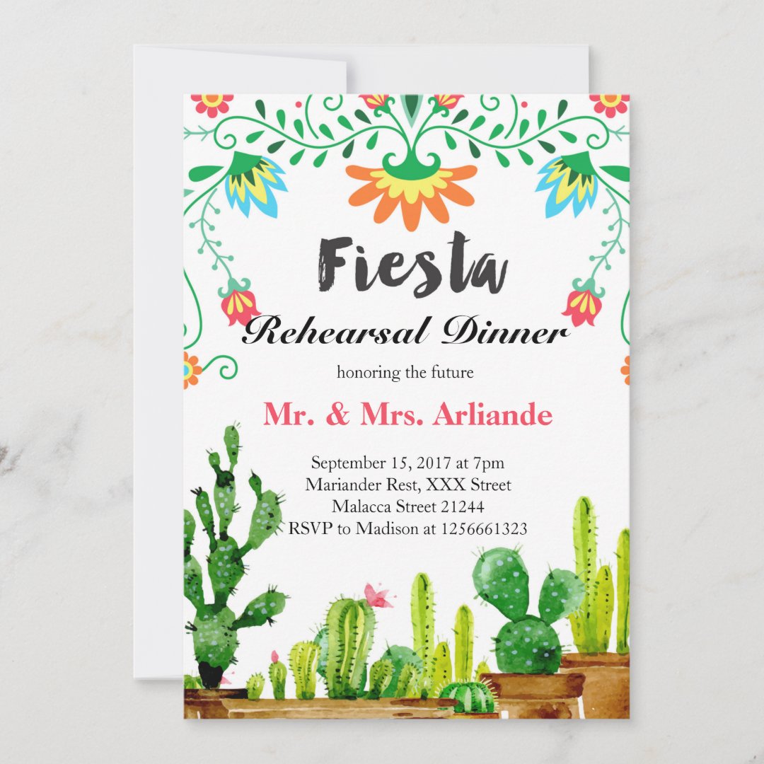 Mexican Fiesta Rehearsal Dinner Invitation | Zazzle