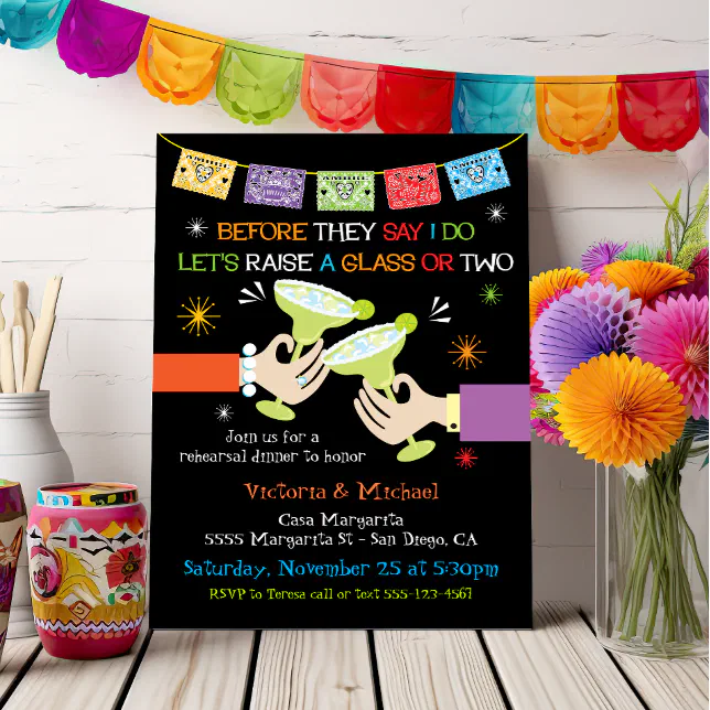 Mexican Fiesta Rehearsal Dinner Invitation | Zazzle