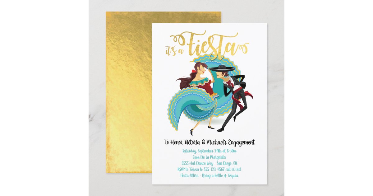 Mexican Fiesta Spanish Dancers Invitation | Zazzle