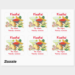 Mexican Fiesta sticker labels | Zazzle
