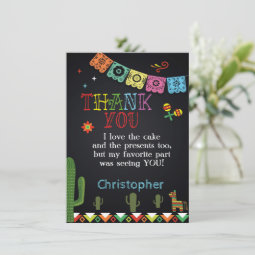 MEXICAN FIESTA THANK YOU CARD | Zazzle
