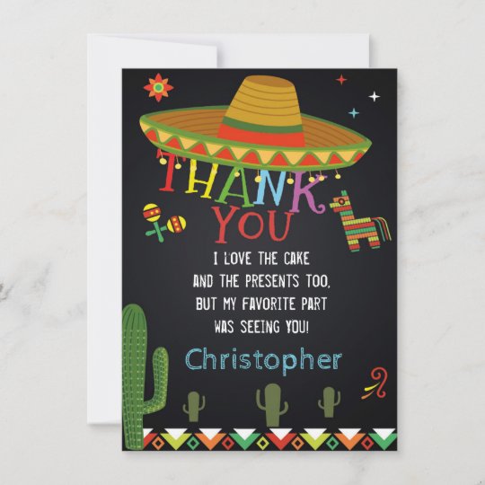 MEXICAN FIESTA THANK YOU CARD | Zazzle.com