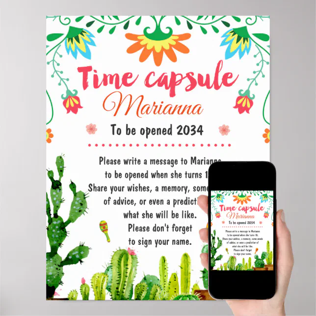 Mexican Fiesta Time Capsule Poster | Zazzle