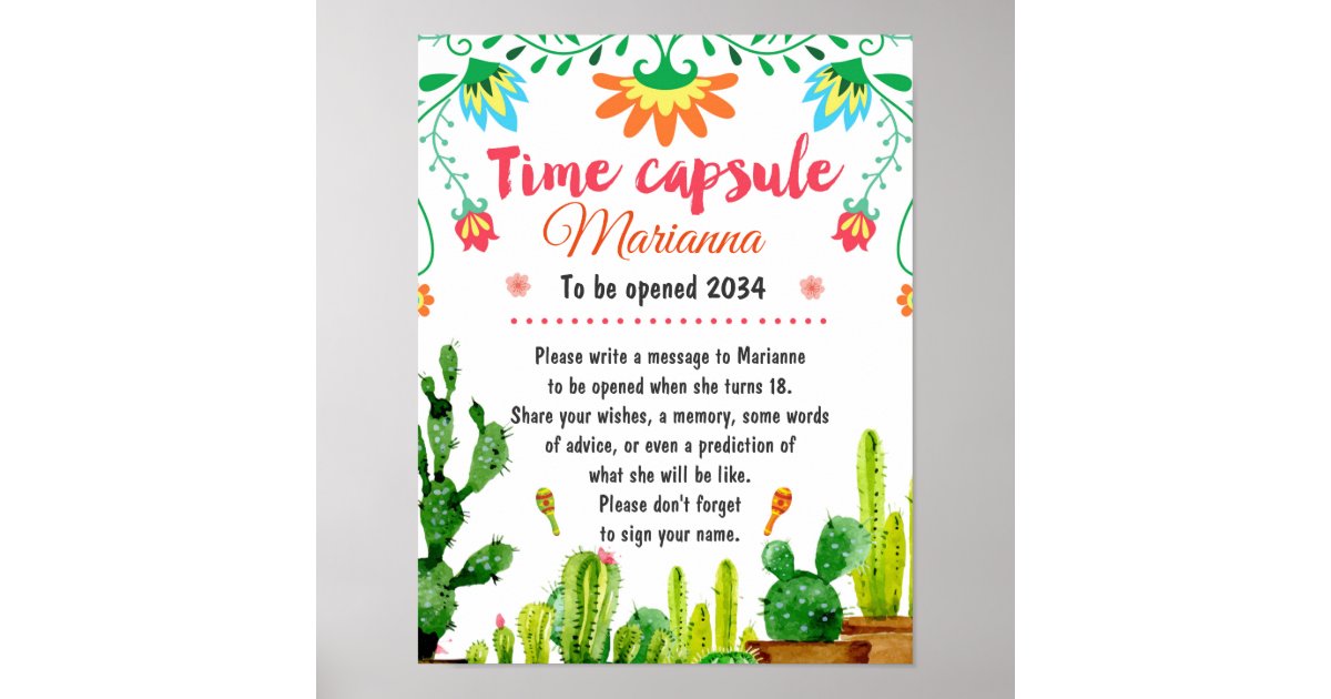 Mexican Fiesta Time Capsule Poster | Zazzle