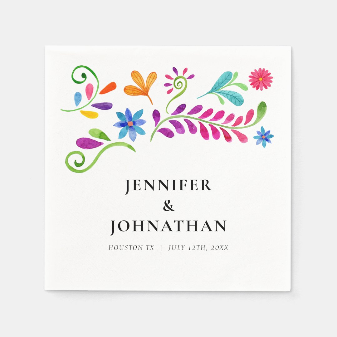 Mexican Fiesta Wedding Paper Napkins | Zazzle