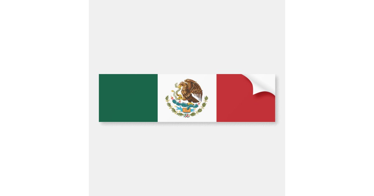 Mexican Flag bumper sticker | Zazzle