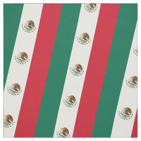 Mexican flag pattern custom fabric DIY textile | Zazzle