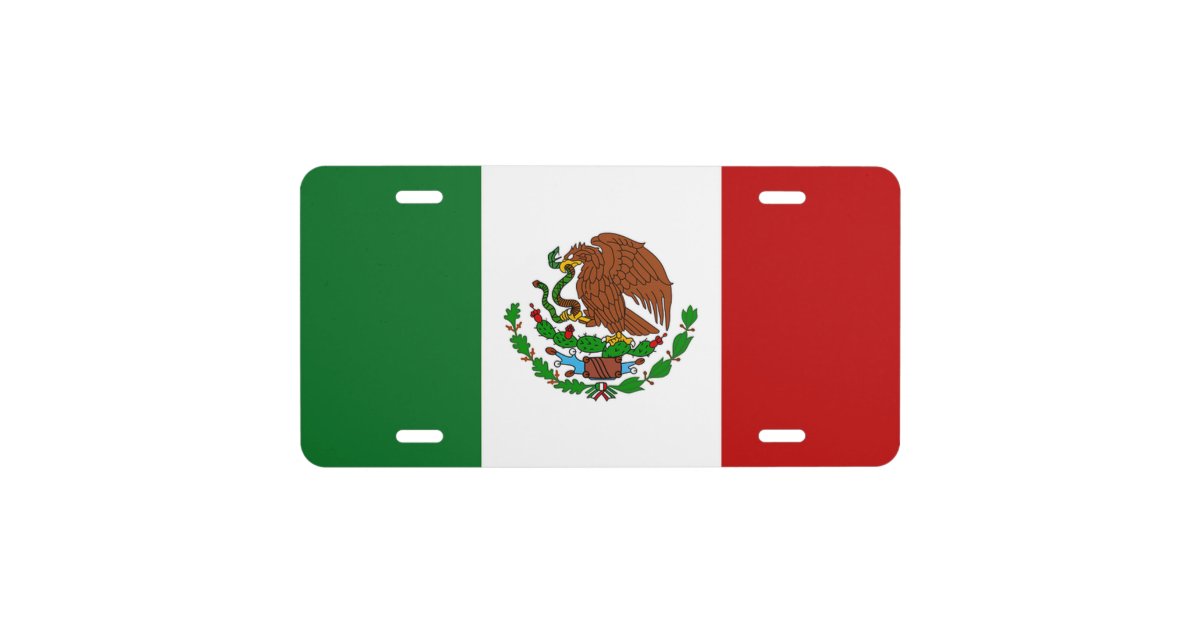 Mexican Flag License Plate | Zazzle