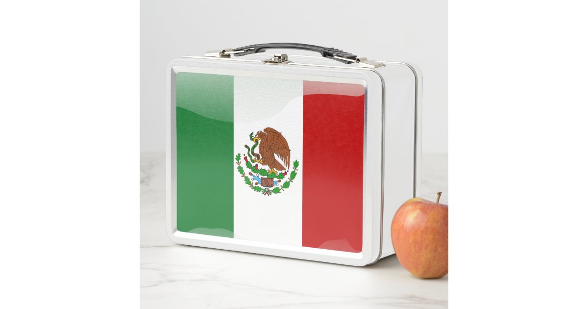 Mexican flag metal lunch box | Zazzle