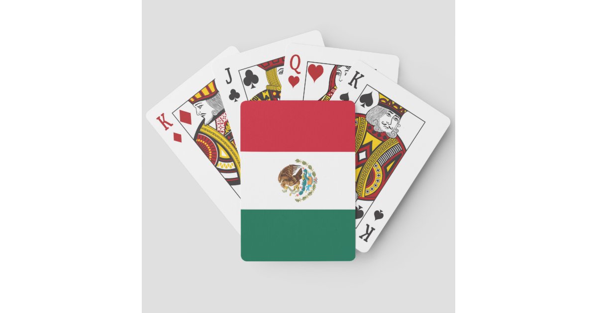 Mexican Flag (Mexico) Poker Cards | Zazzle