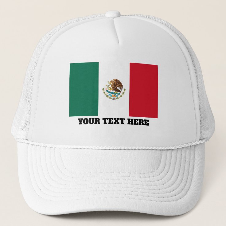 Mexican flag of Mexico custom trucker hat | Zazzle