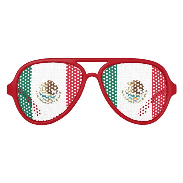 Mexican flag party shades | Fun Mexico sunglasses | Zazzle.com