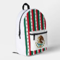 Mexican Flag Pattern Design Coat of Arms Printed Backpack | Zazzle
