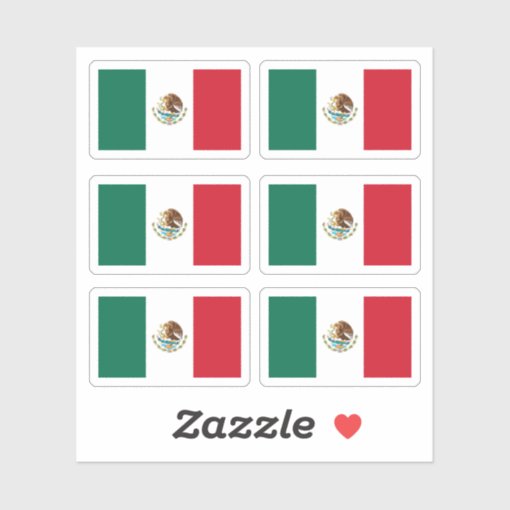 Mexican flag sticker | Zazzle