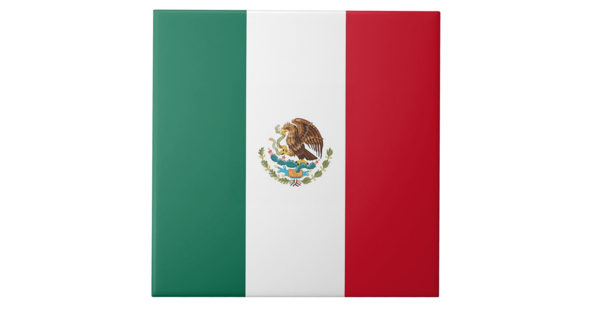 Mexican Flag Tile | Zazzle