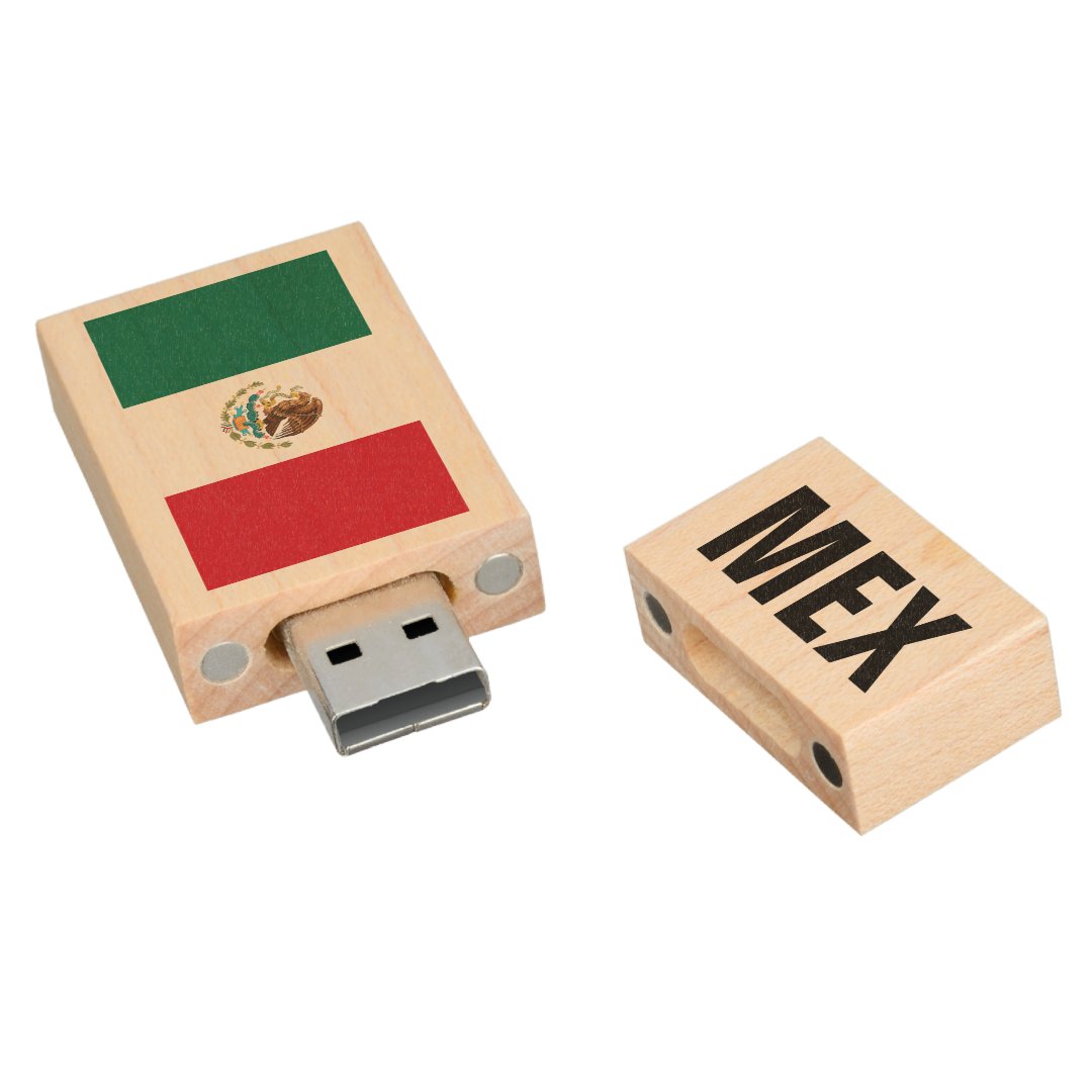Mexican flag USB pendrive flash drive for Mexico | Zazzle