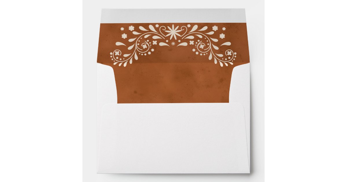 Mexican Floral Wedding Envelope | Zazzle