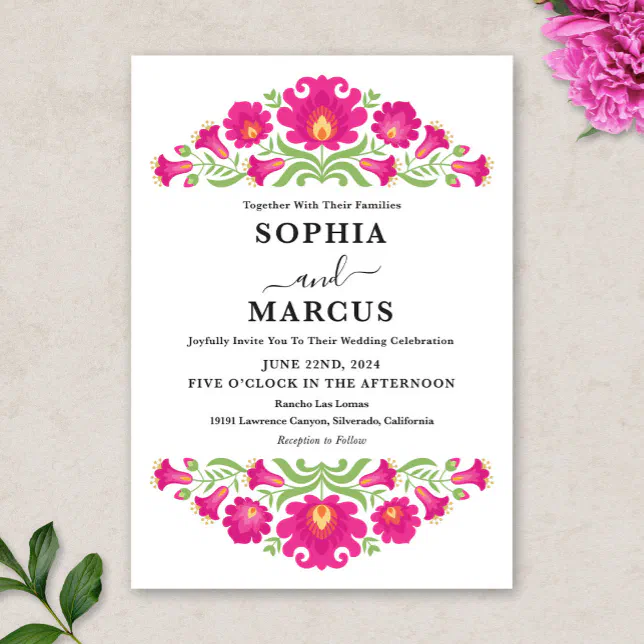 Mexican Floral Wedding Invitation | Zazzle
