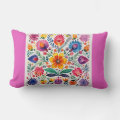 Mexican Folk Art Pattern Lumbar Pillow | Zazzle