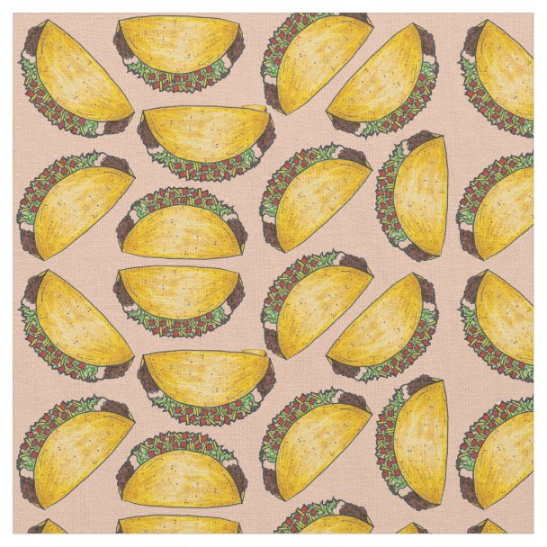 It's Taco Tuesday Fabric | Zazzle