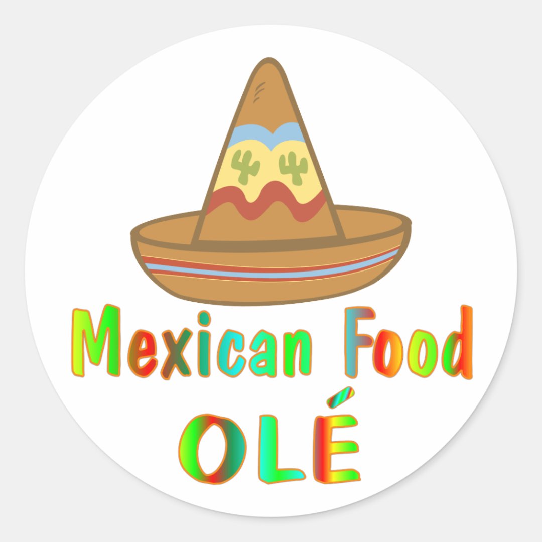 Mexican Food Classic Round Sticker | Zazzle