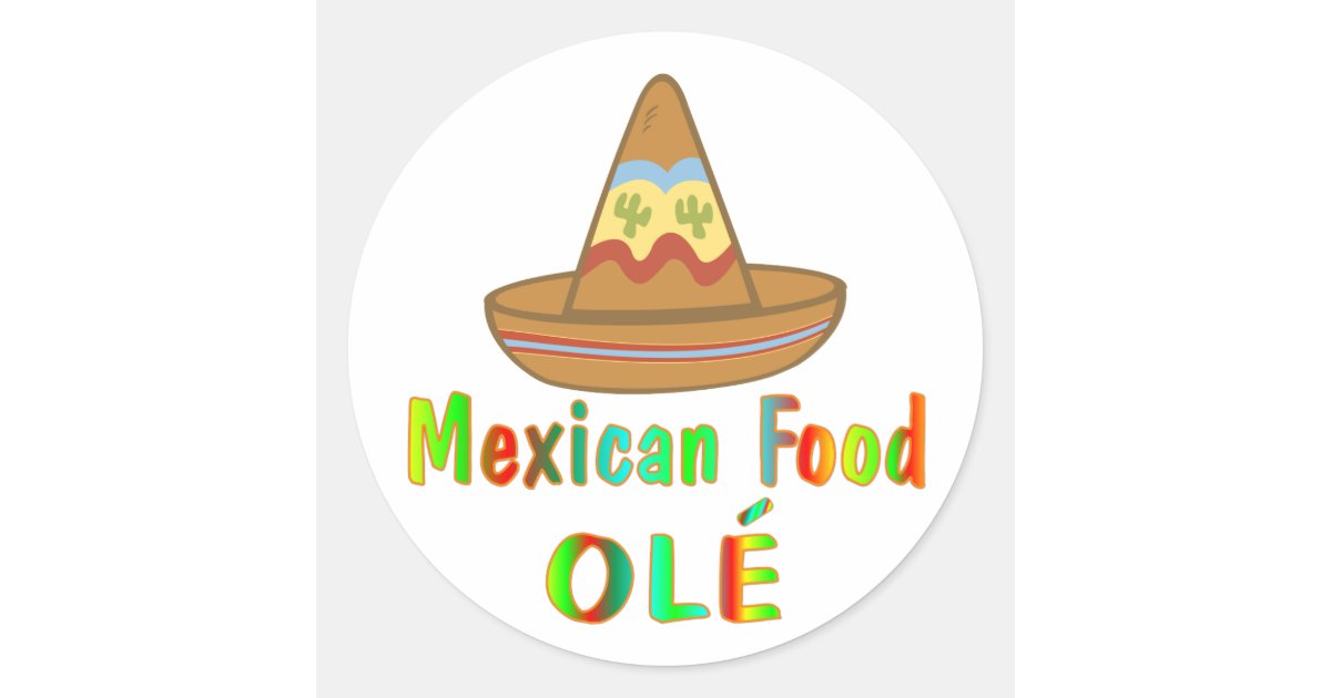 Mexican Food Classic Round Sticker | Zazzle