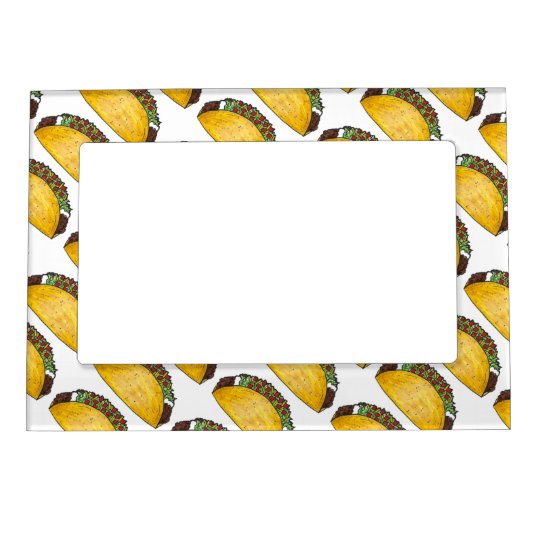Mexican Food Foodie Taco Tex Mex Tacos Print Magnetic Photo Frame ...