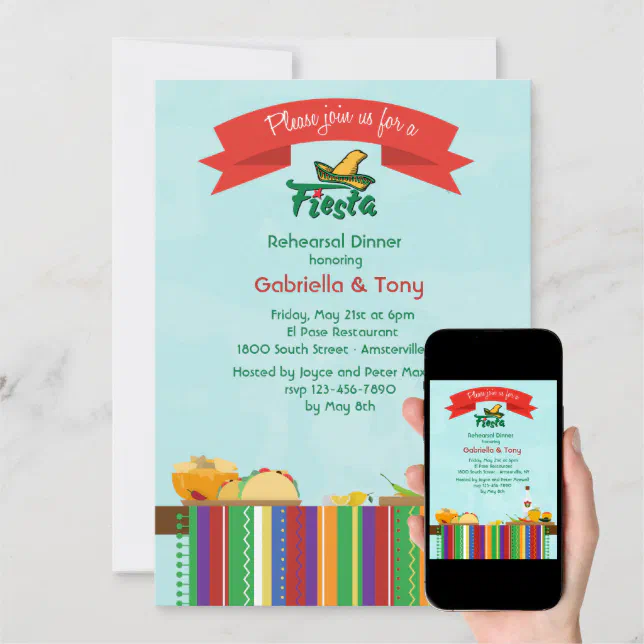 Mexican Food Invitation | Zazzle