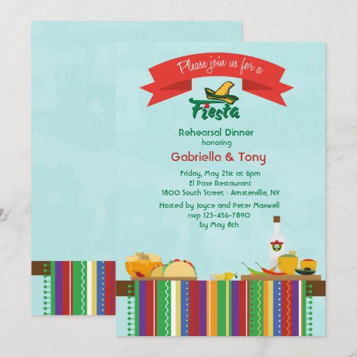 Mexican Food Invitation | Zazzle