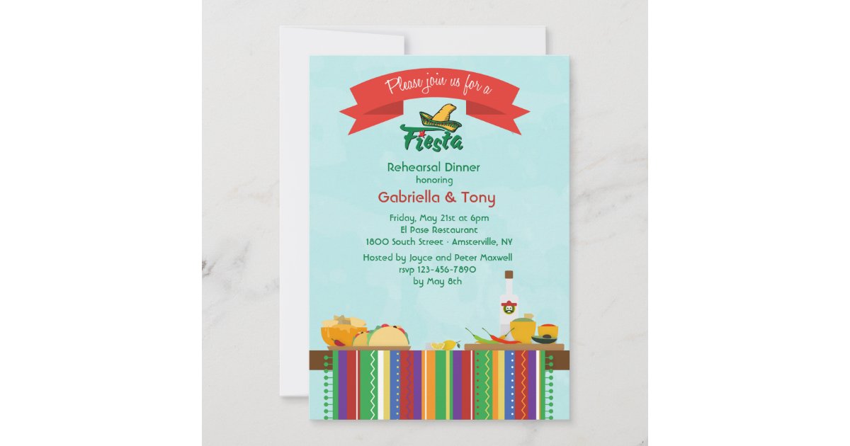 Mexican Food Invitation | Zazzle
