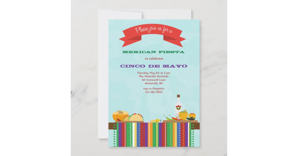 Mexican Food Invitation | Zazzle