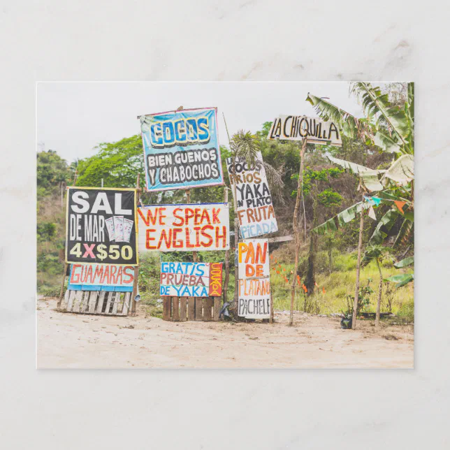 Mexican Fruit Stand Sign Postcard | Zazzle