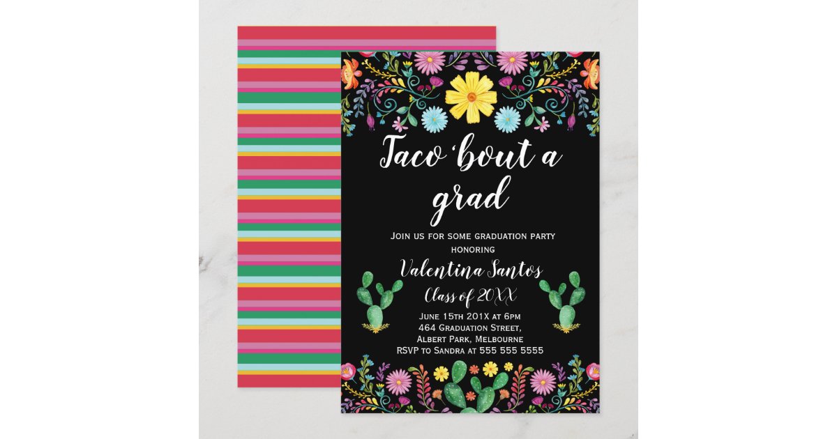 Mexican Grad or Graduation Party Invitation | Zazzle