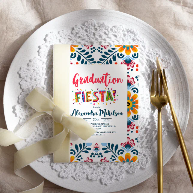Mexican Graduation Party Fiesta Invitation | Zazzle