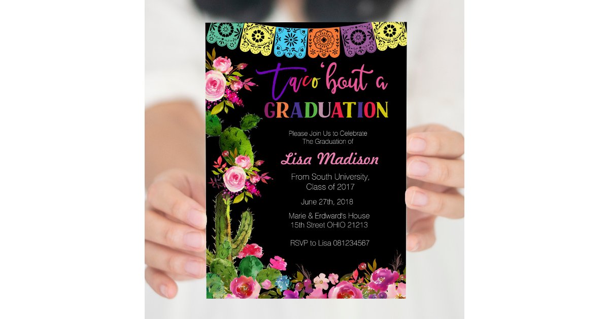 Mexican Graduation Party Invitation Fiesta | Zazzle
