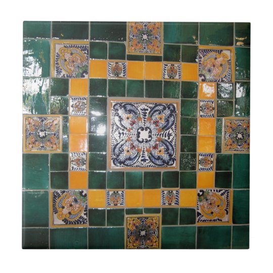 Mexican Green Talavera Style Tile work | Zazzle.com