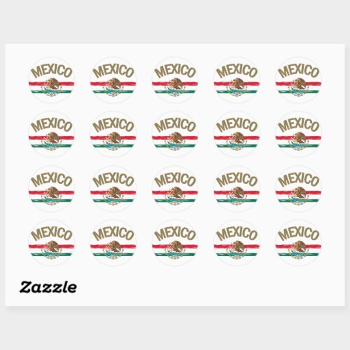 Mexican Mexico Flag Classic Round Sticker | Zazzle