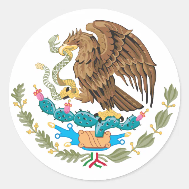 Mexican Mexico Flag Classic Round Sticker | Zazzle