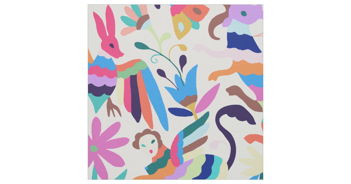 Mexican Otomi-Inspired Fabric | Zazzle