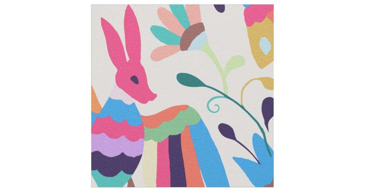 Mexican Otomi-Inspired Fabric | Zazzle