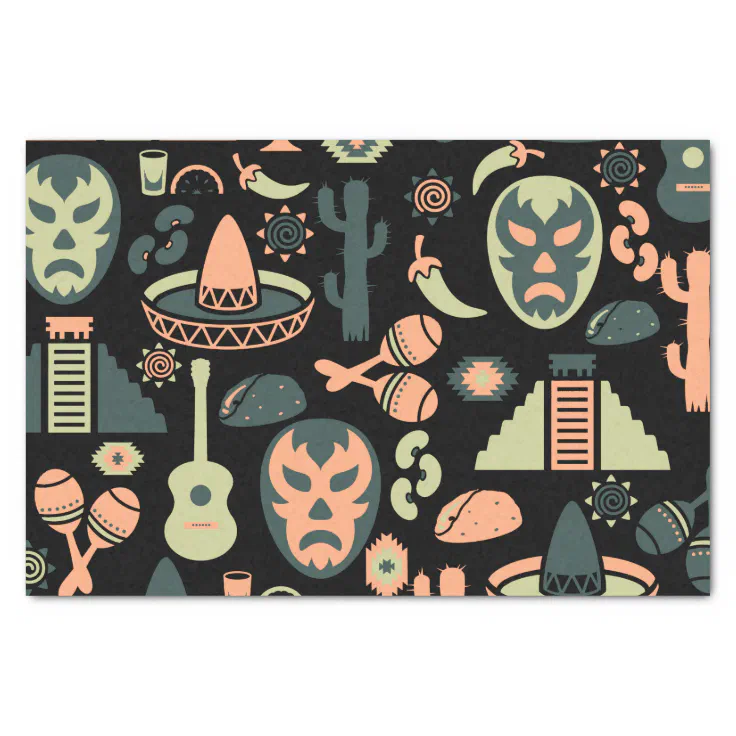 Mexican Pattern Tissue Paper | Zazzle